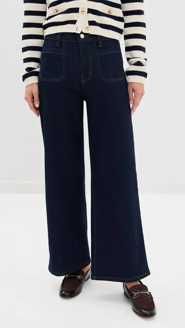 FRAME Pixie Petite Le Slim Palazzo Modernist Pocket Jeans