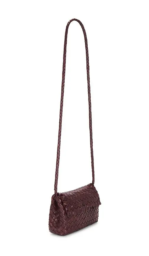 LOEFFLER RANDALL Vinnie Mini Woven Crossbody Bag - Maroon