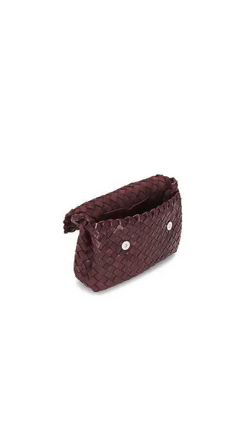 LOEFFLER RANDALL Vinnie Mini Woven Crossbody Bag - Maroon