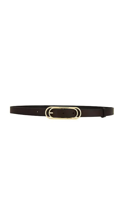 Rag & Bone Duo Rounded Rebound Belt - Dark Espresso
