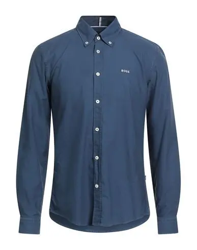 BOSS Shirt Size Cotton - Navy