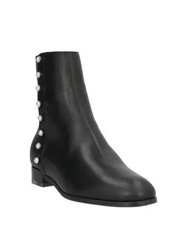 POLLINI Ankle Boots In Leather With Appliqués