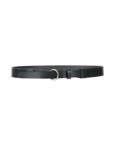 Fabiana Filippi Leather Skinny Belt - Black