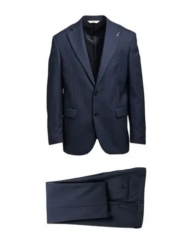 PAOLONI Suit Midnight Size Wool - Blue