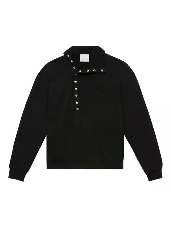 MARANT Marcos High-neck Buttoned Sweatshirt