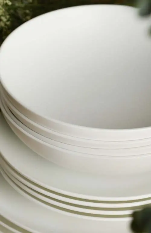 STONE + LAIN Taglio Bone China 12-piece Dinnerware Set
