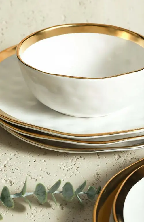 STONE + LAIN Florian Porcelain 16-piece Dinnerware Set
