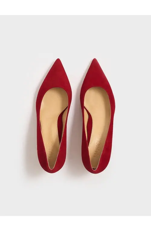 Marion Parke Classic Pump 45 Suede - Red