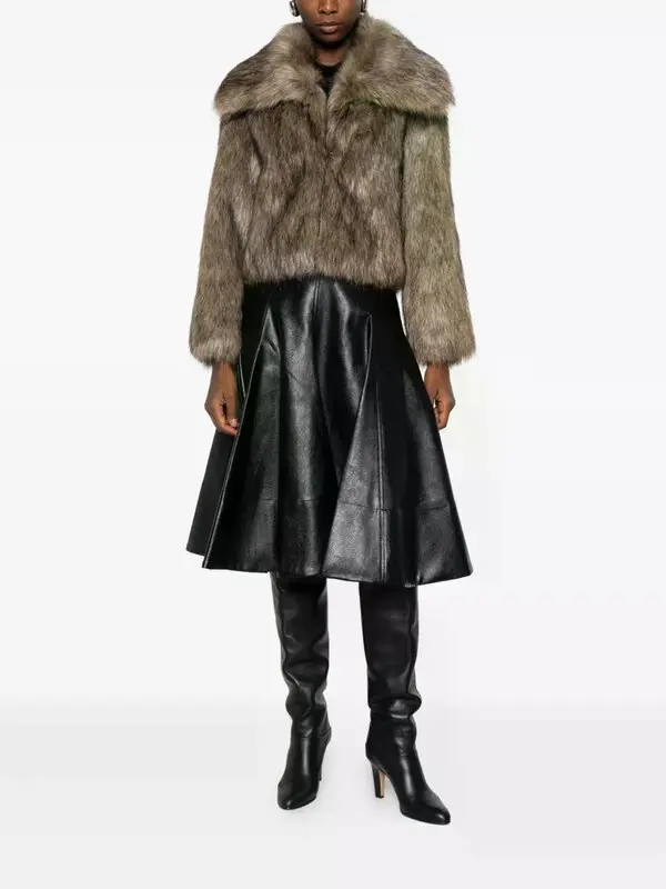 THELAURENT Faux-fur Wide-collar Jacket