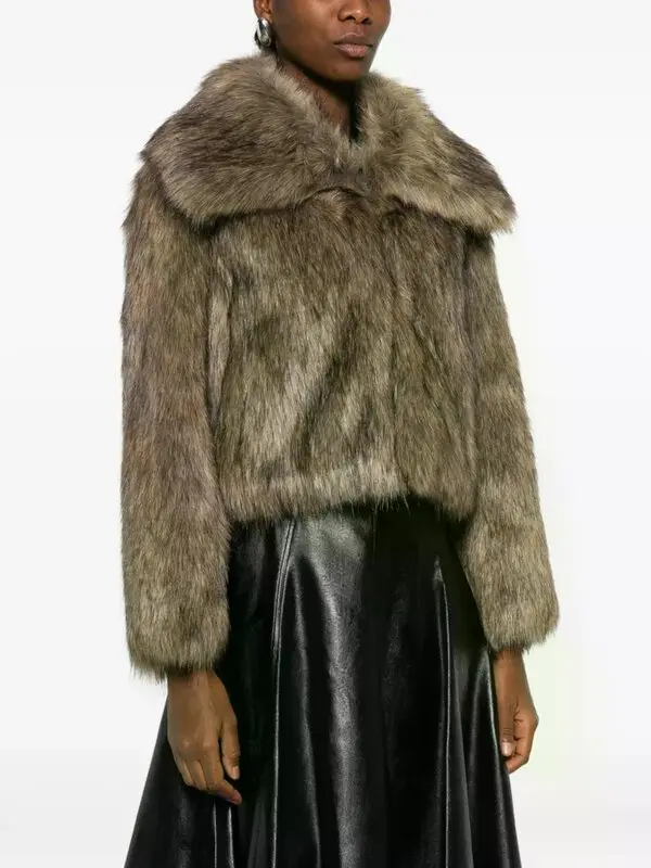 THELAURENT Faux-fur Wide-collar Jacket