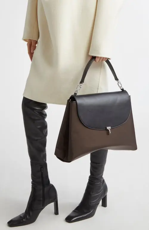 TOTEME T-lock Mixed Media Satchel