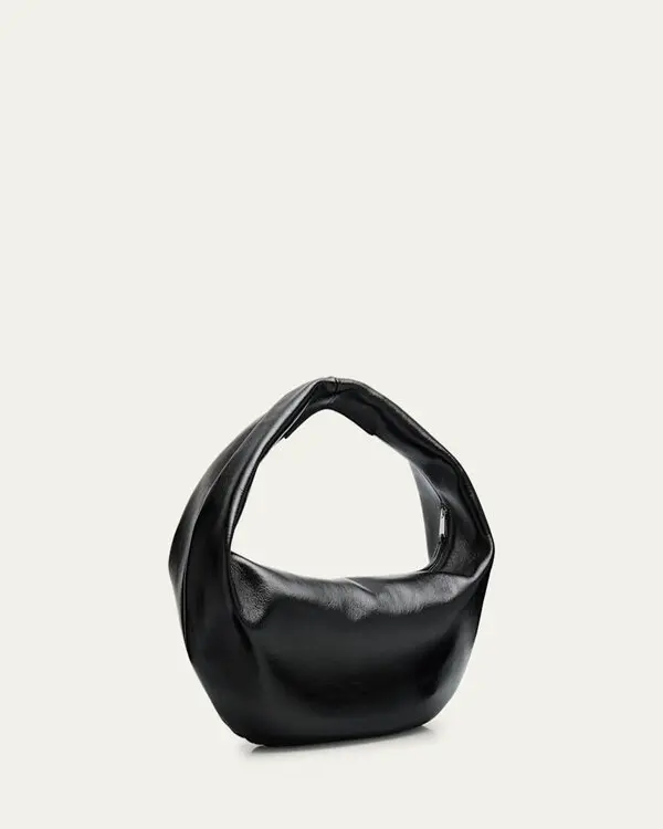 Khaite Olivia Medium Crackle Patent Hobo Bag