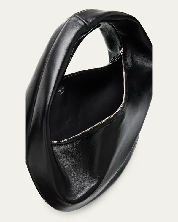Khaite Olivia Medium Crackle Patent Hobo Bag