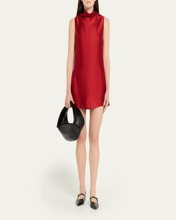 Khaite Olivia Medium Crackle Patent Hobo Bag