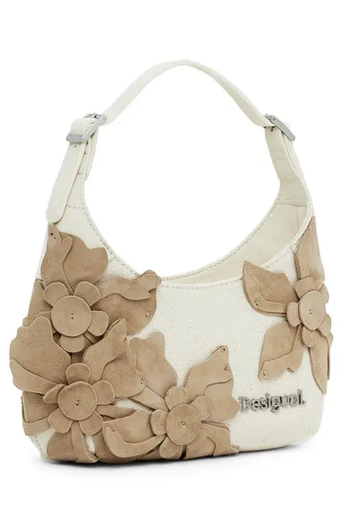 Desigual Flower Appliqué Shoulder Bag