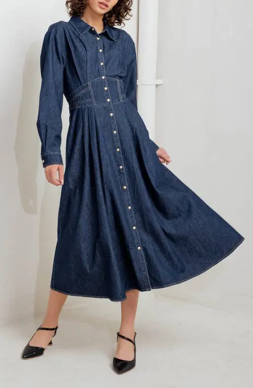 FREEMARKET Long Sleeve Midi Dress