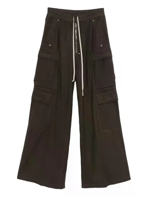 Rick Owens Wool Cargo Trousers - Brown