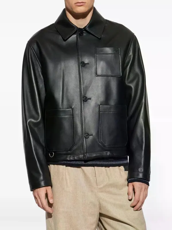 Loewe Button-fastening Leather Jacket