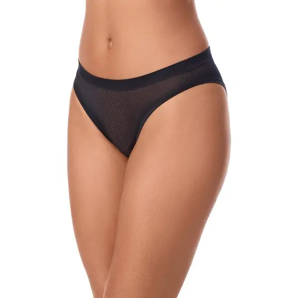 Dkny Dot Mesh Bikini - Black