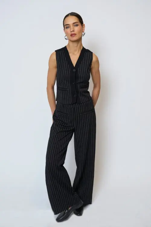Central Park West Astrid Pinstripe Vest