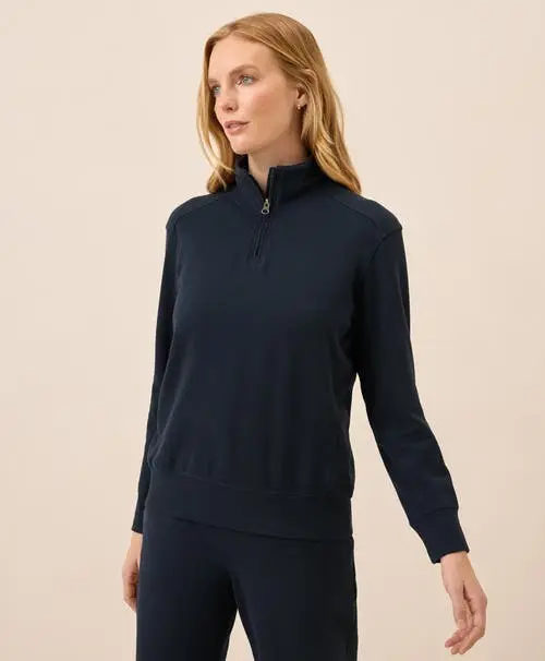 PACT Cloudknit Half Zip - Midnight Blue