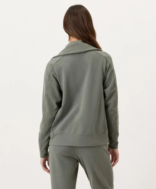 PACT Cloudknit Zip Jacket - Castor Green
