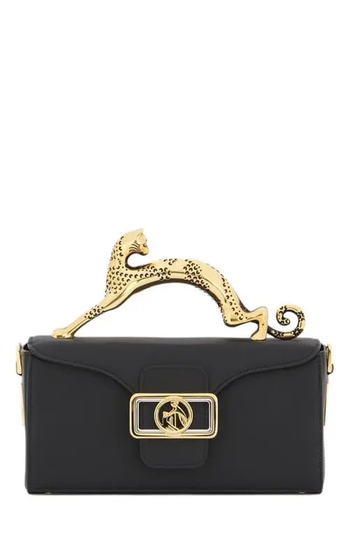 LANVIN Nano Pencil Cat Leather Bag - Black