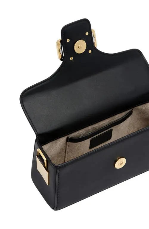 LANVIN Nano Pencil Cat Leather Bag - Black