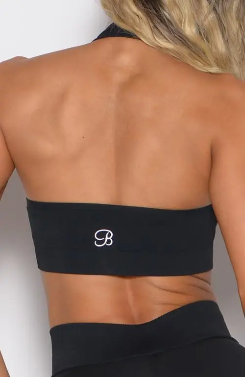 BOMBSHELL SPORTSWEAR Rib Backless Bra - Black