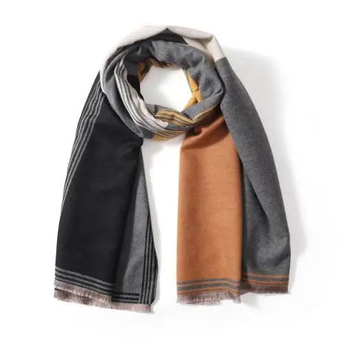 YOUZEY The Sophie Scarf - Orange/grey/black