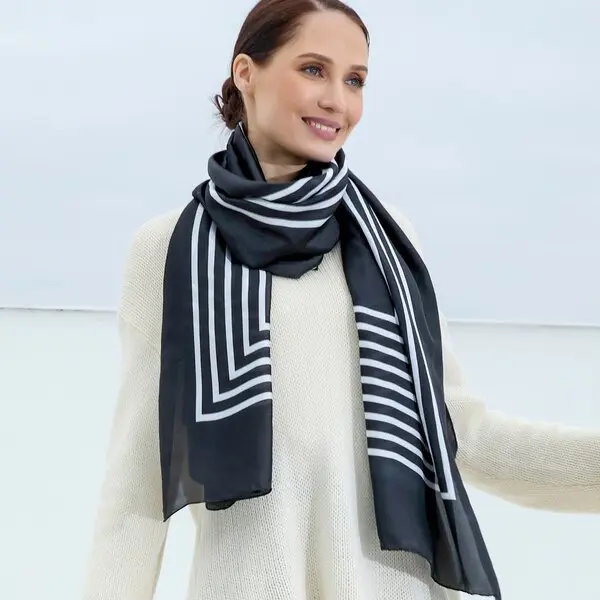 YOUZEY The Mia Scarf - Black/white