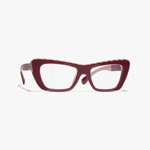 Chanel Butterfly Eyeglasses - Browny Red