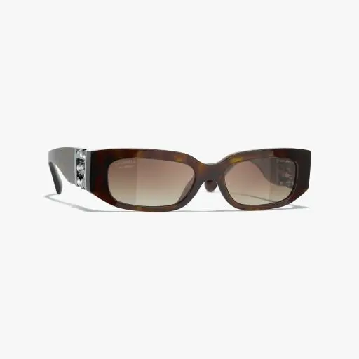 Chanel Oval Sunglasses - Dark Tortoise