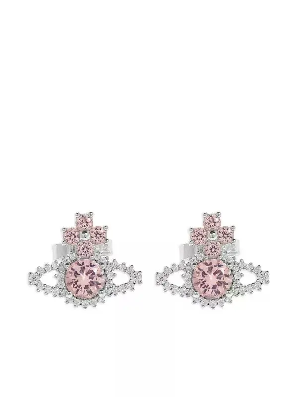 VIVIENNE WESTWOOD Orb Crystal Stud Earrings - Silver