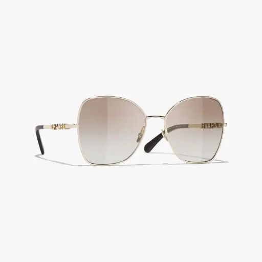Chanel Butterfly Sunglasses - Light Gold
