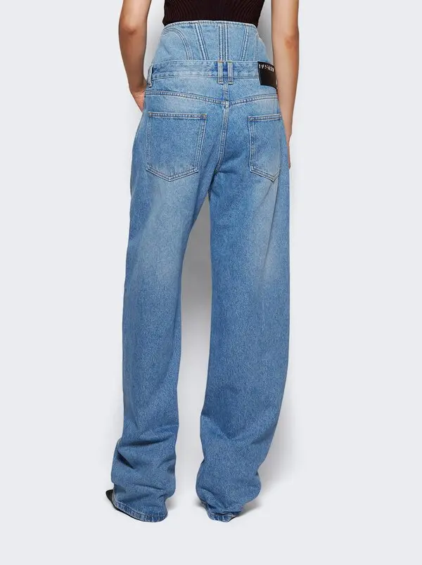 MUGLER High-waisted Corset Jeans