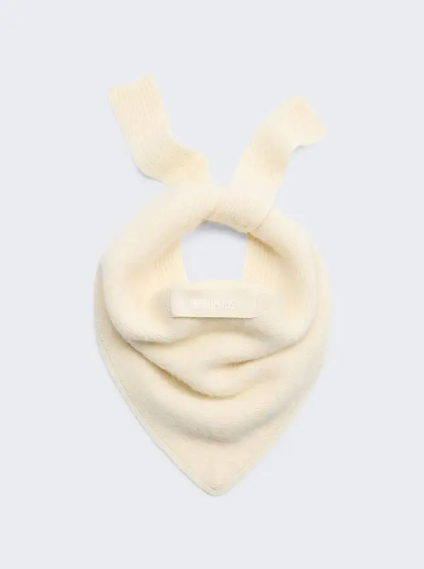 Jacquemus Grosgrain Logo Scarf Off-white - Off White