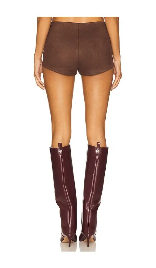 Superdown Jessica Faux Suede Short - Brown