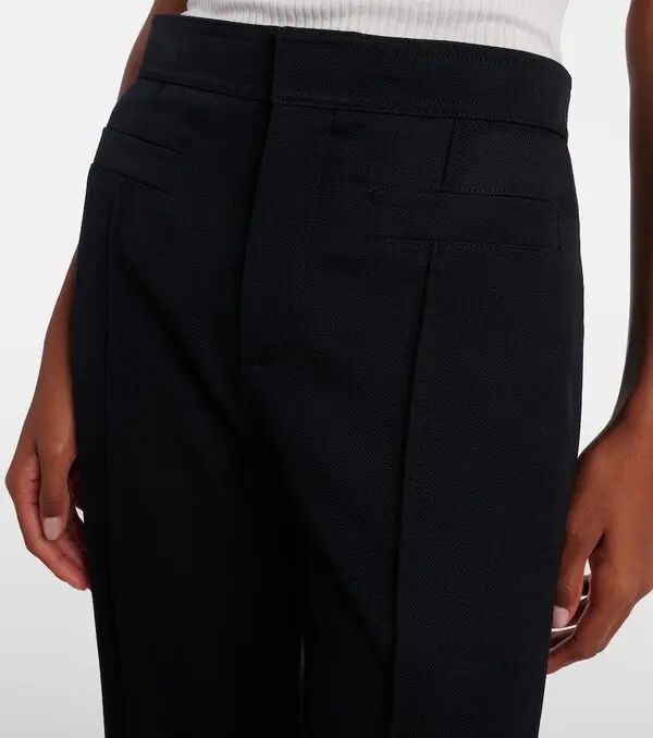 Chloé Virgin Wool Gabardine Flared Trousers