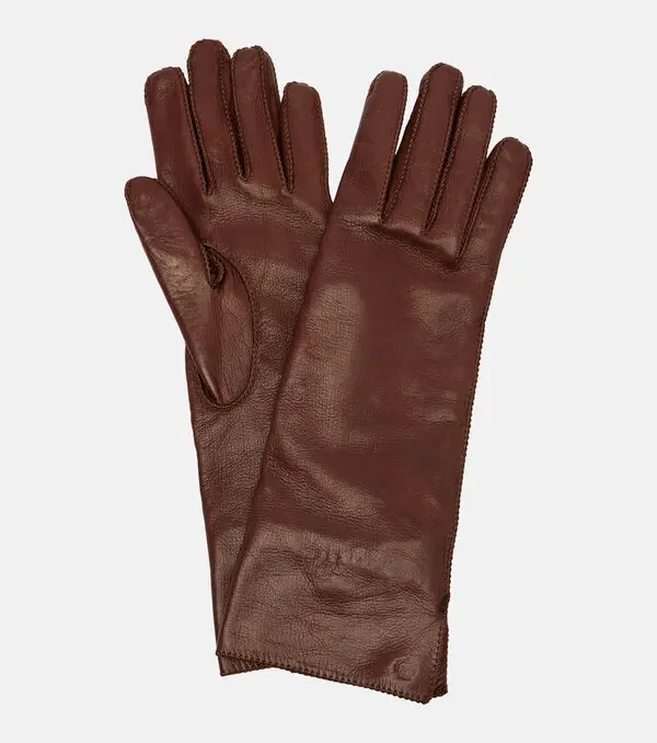 Loro Piana Leather Gloves - Brown