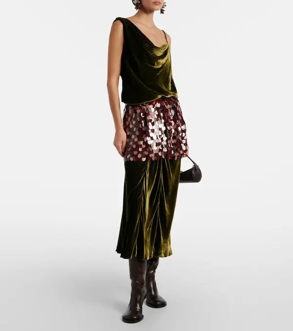 Dries Van Noten Snake-effect Leather Knee-high Boots
