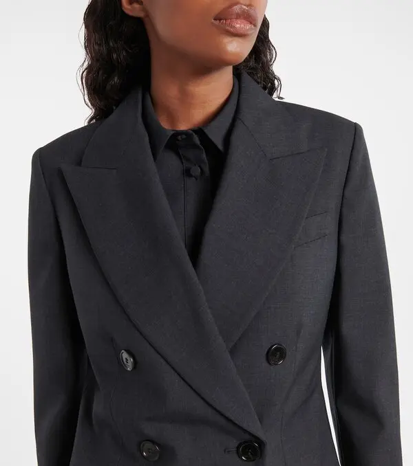 Gucci Double-breasted Wool Blazer - Grey