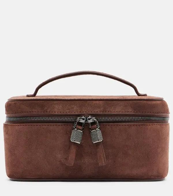 Brunello Cucinelli Mini Suede Vanity Bag