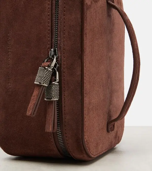 Brunello Cucinelli Mini Suede Vanity Bag