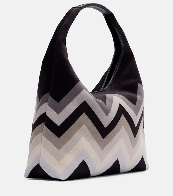 Missoni Zig Zag Leather-trimmed Tote Bag