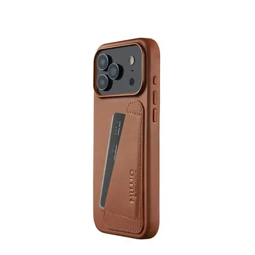 MUJJO Full Leather Wallet Case For Iphone 17 Pro Max - Tan