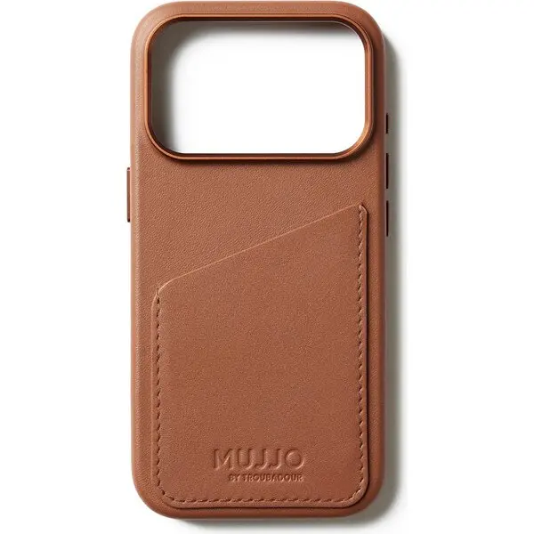 MUJJO Full Leather Wallet Case For Iphone 17 Pro - Tan
