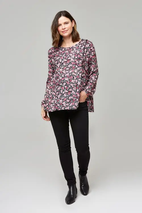 NOM MATERNITY Stella Maternity Blouse - Winter Floral
