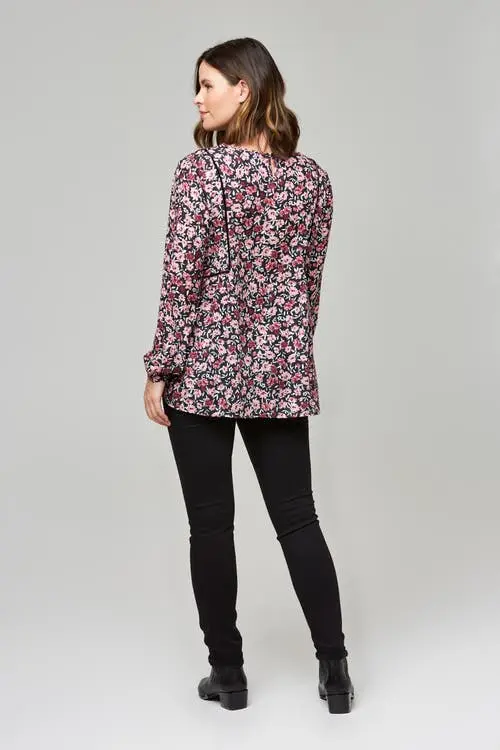 NOM MATERNITY Stella Maternity Blouse - Winter Floral