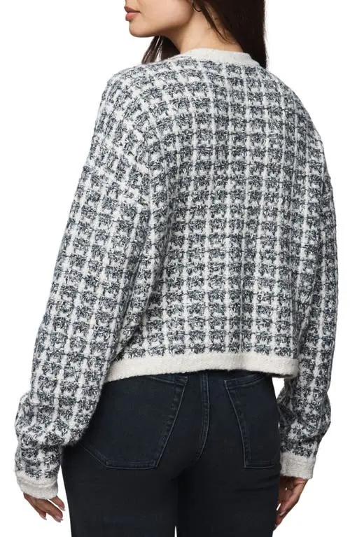 Splendid Lisette Texture Cardigan - Black Plaid